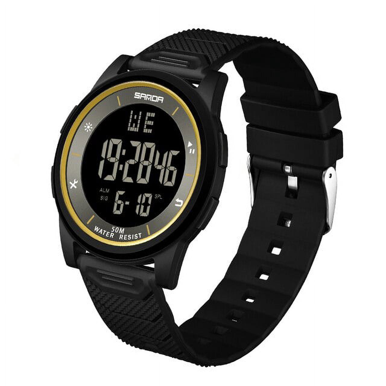SANDA 2022 New Men's Watches 10mm Super Slim Electronic LED Digital ...