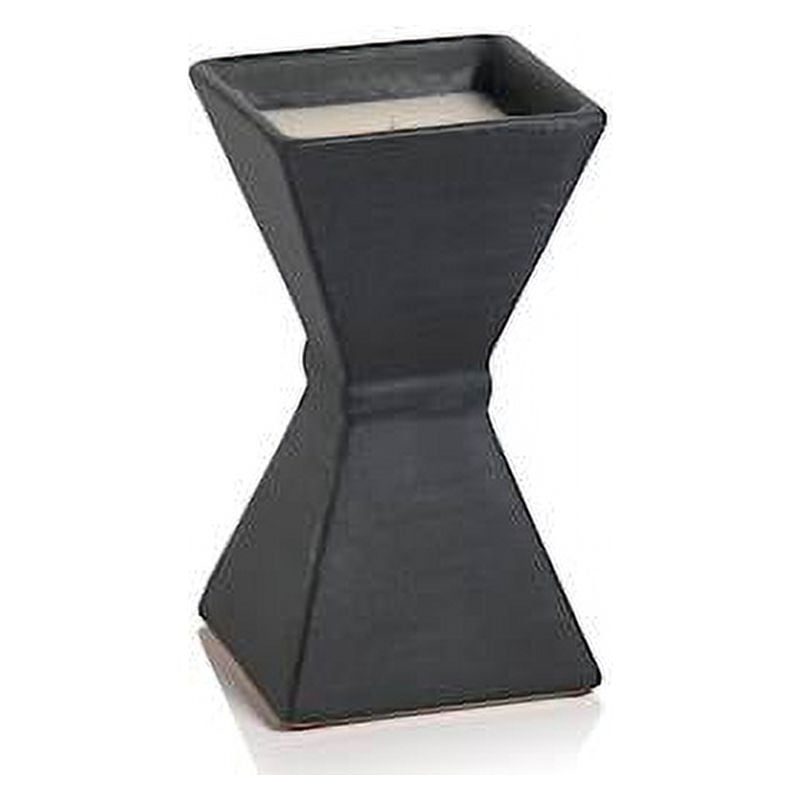 SANDALWOOD LEAF and TOBACCO Zodax Black Trapezoid Earthenware 7 oz ...
