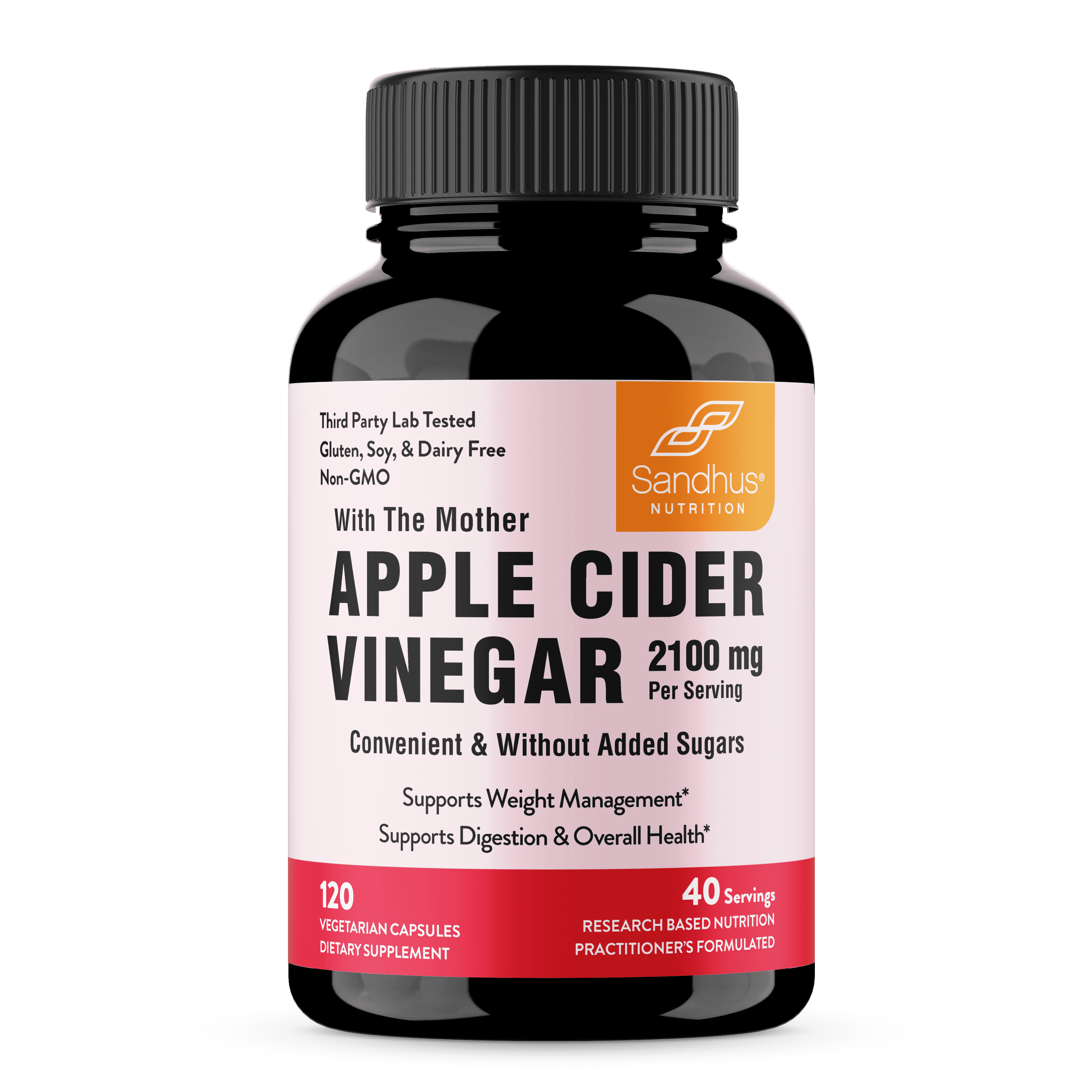 SANDHU'S Apple Cider Vinegar | 120 Capsules | Natural Supplement for ...