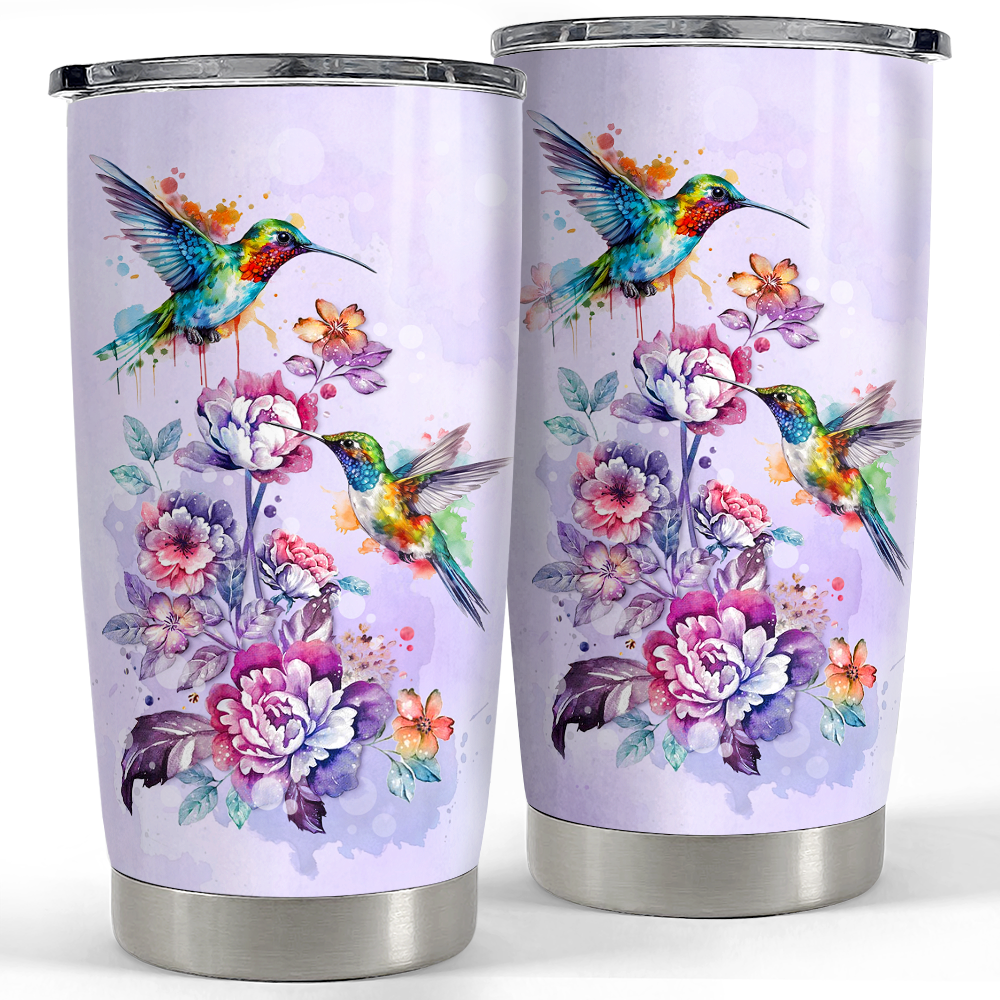 SANDJEST Hummingbird Tumbler Cup 20oz Hummingbird Gifts for Women Girl ...