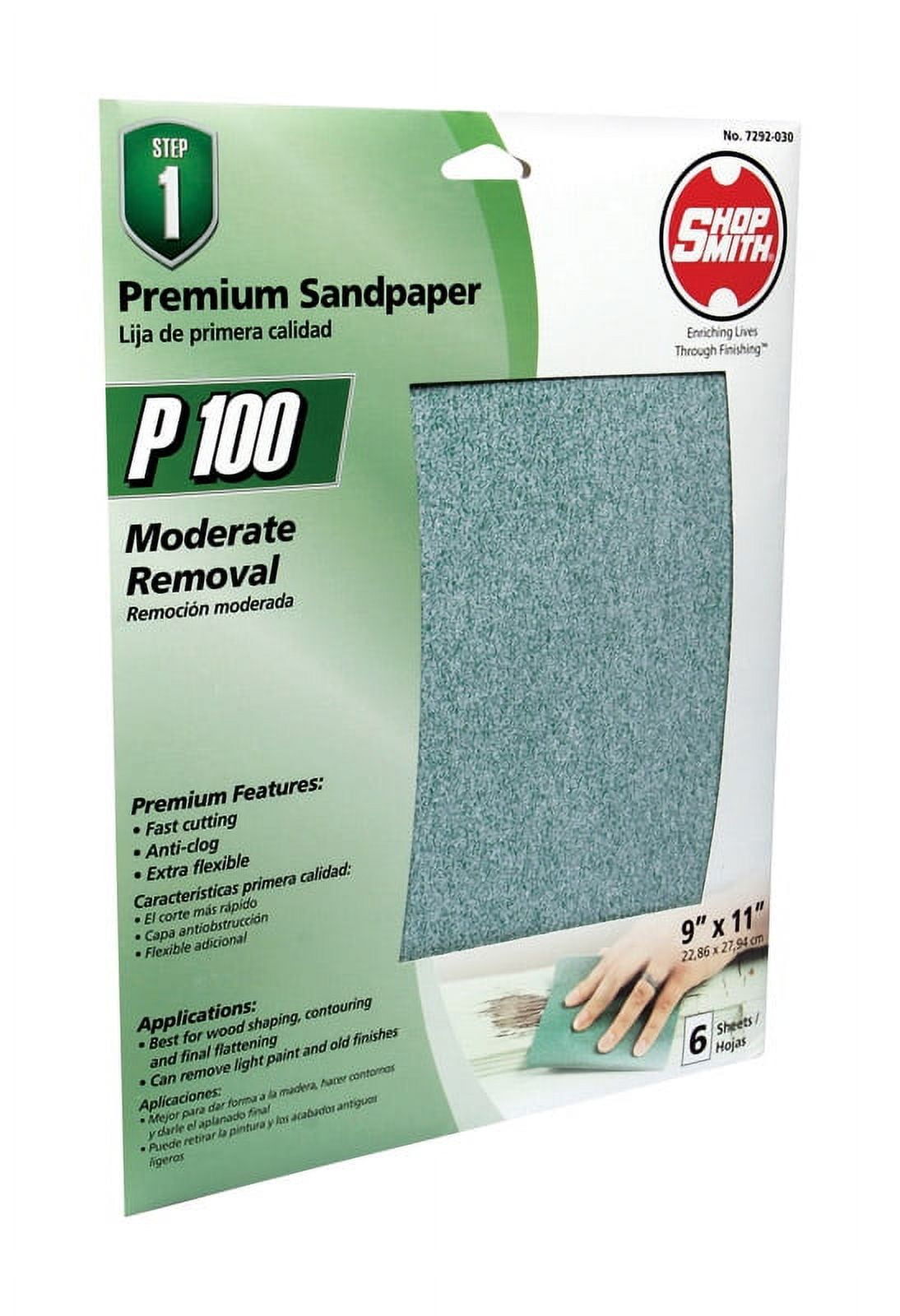 SANDPAPR PRM100#9X11 6PK - Walmart.com