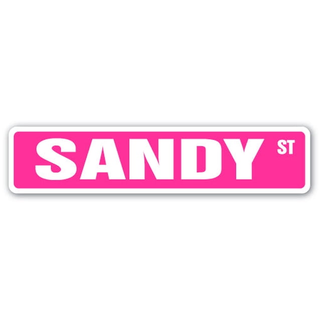 SANDY Street Sign Childrens Name Room Sign | Indoor/Outdoor | 30" Wide ...
