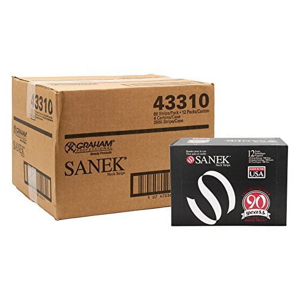 SANEK Salon Barber Stylist Neck Strips (12 Packs of 60) SD-43310 (4 Pack) - Walmart.com