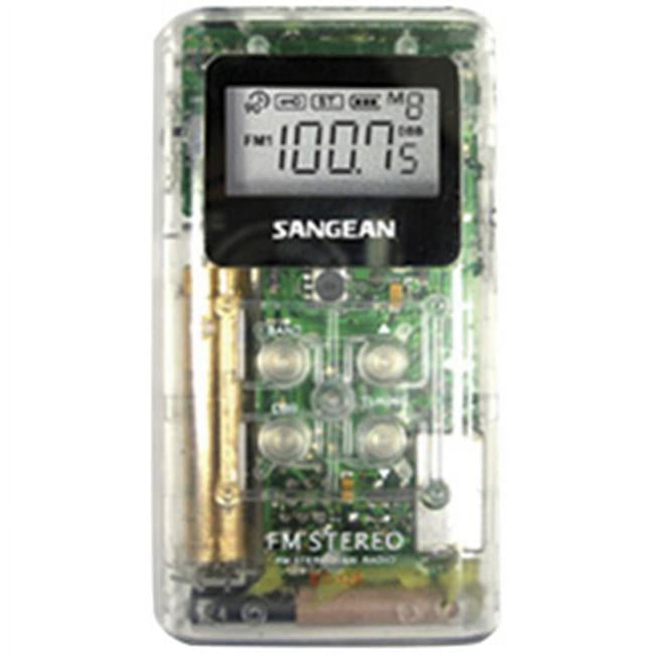 SANGEAN DT-120 CLEAR Pocket AM/FM Digital Radio Clear - Walmart.com