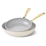 Sanho Ceramic Nonstick Fry Pan Set, 2-Piece (8 & 10 inch) Skillets ...