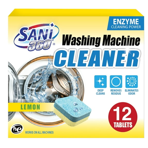 SANI 360° Washing Machine Cleaning tablets, 12 pack is Formulated with ...