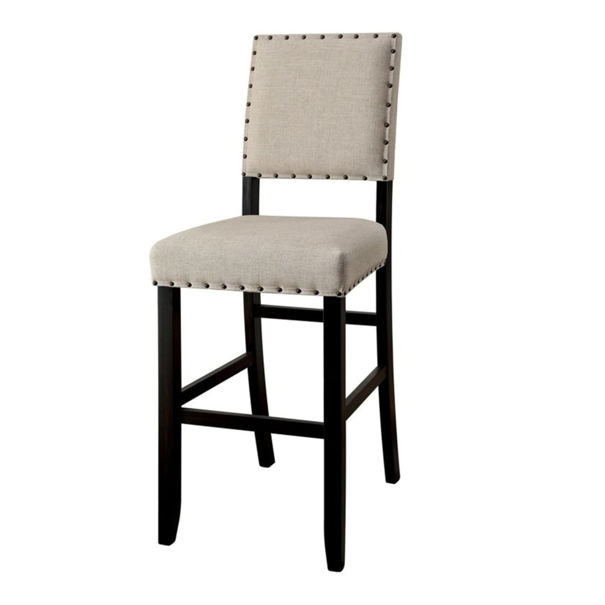 SANIA II Rustic Counter Height Chair Antique Black Finish Set of 2 ...