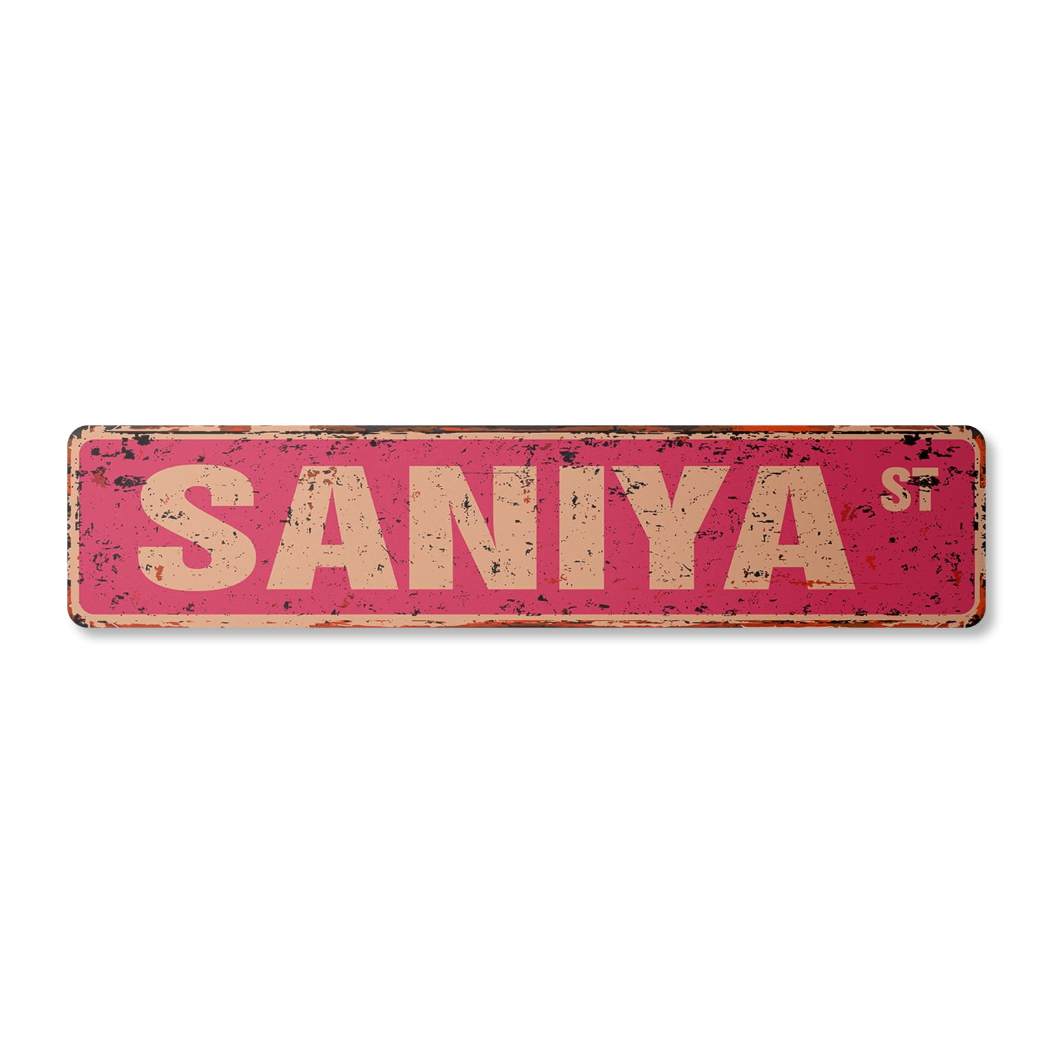 SANIYA Vintage Aluminum Street Sign Childrens Name Room Metal Sign ...