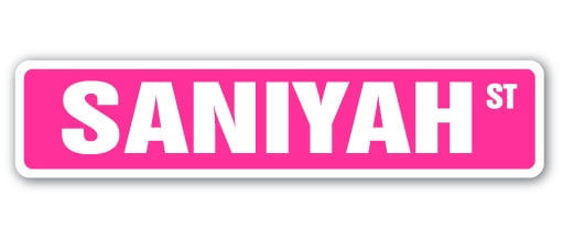 SANIYAH Street Sign Childrens Name Room Sign | Indoor/Outdoor | 36 ...