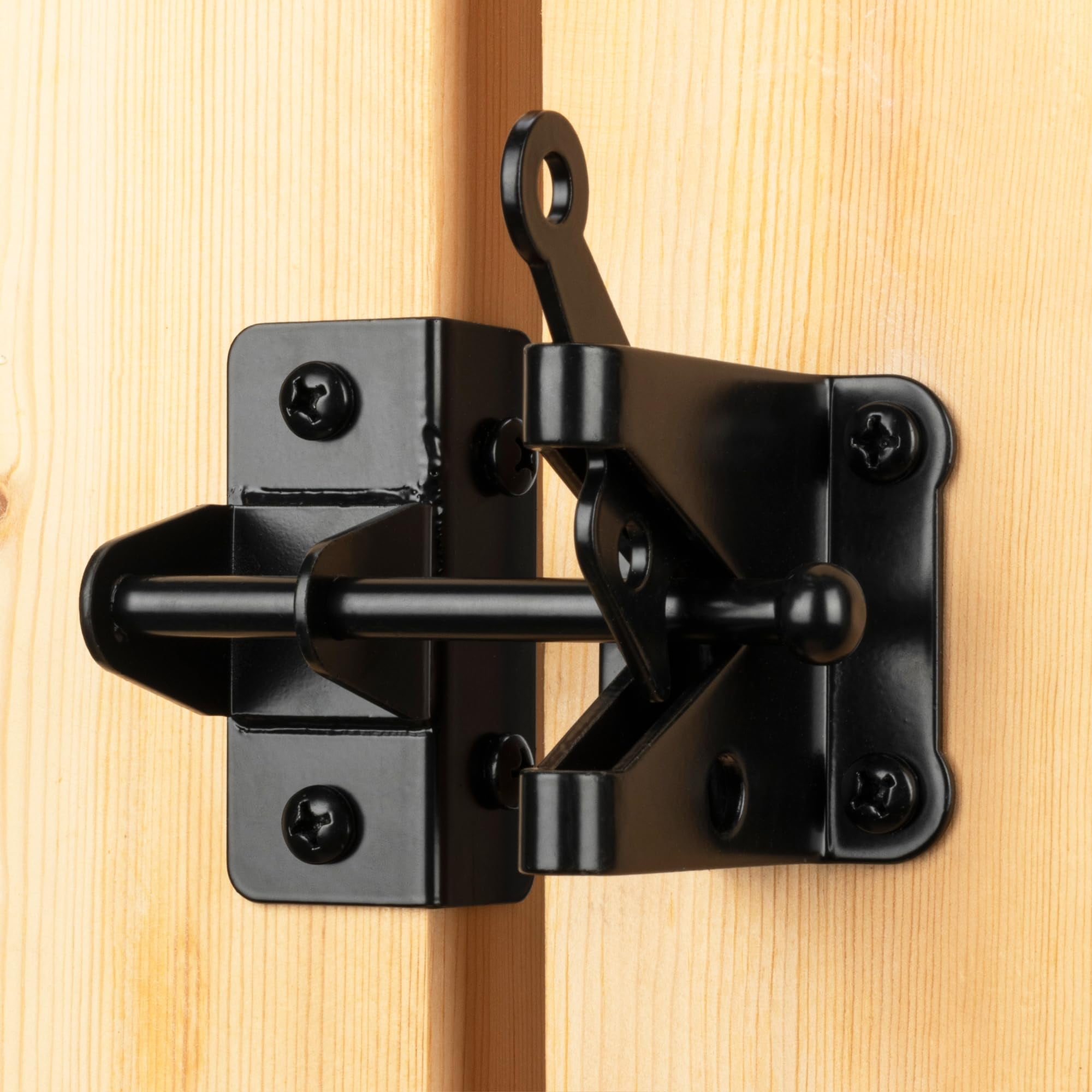 SANKINS Self-Locking Gate Latch for Wooden Fence Gate Heavy Duty, Post ...