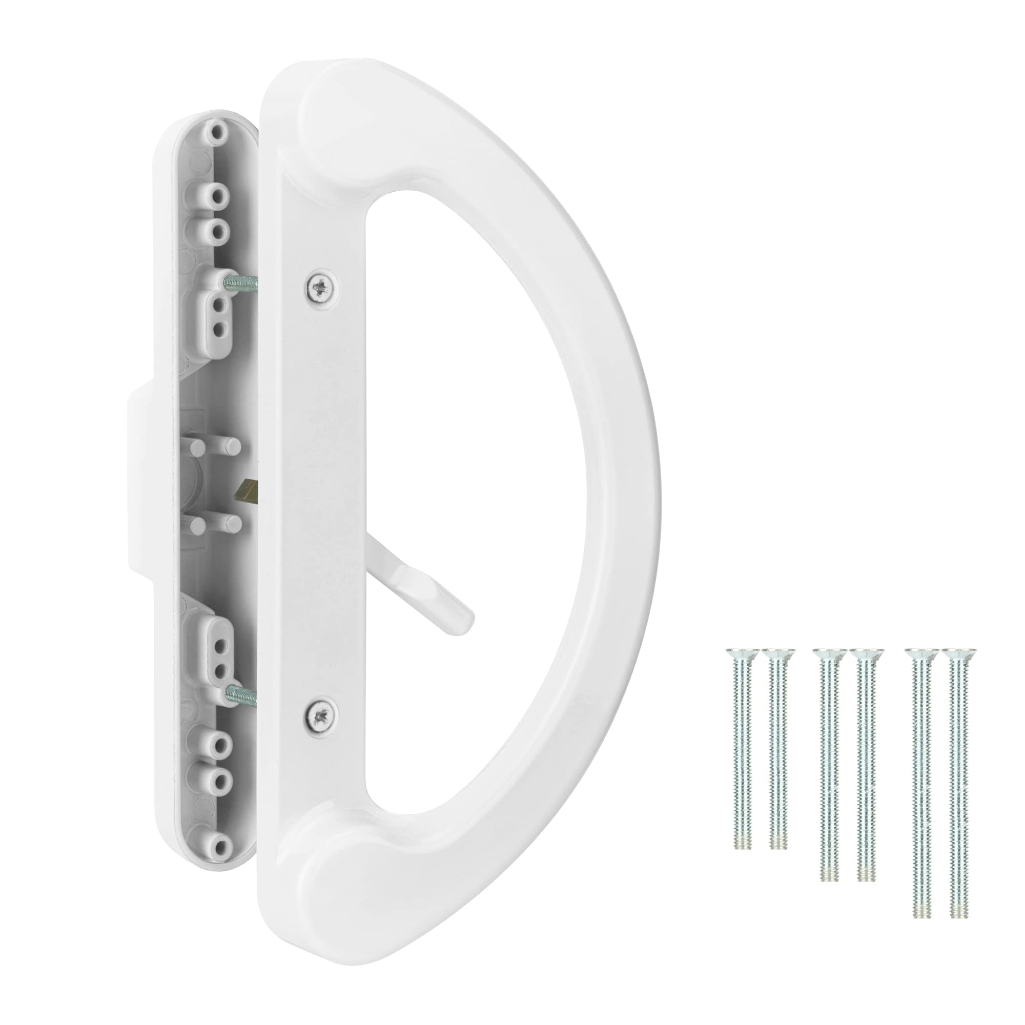 SANKINS Sliding Patio Door Handle Pull Set, White Diecast Non-Keyed ...