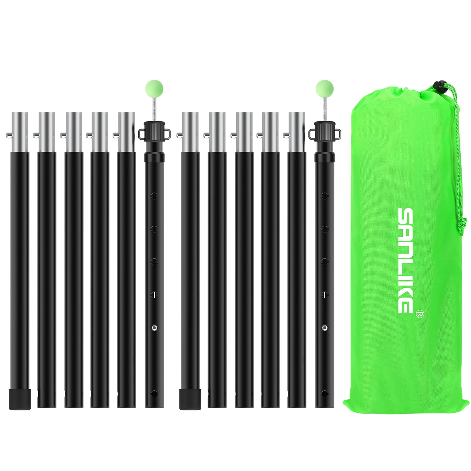 SANLIKE Camping Tent Poles Tarp Pole Aluminum Telescopic Poles for ...
