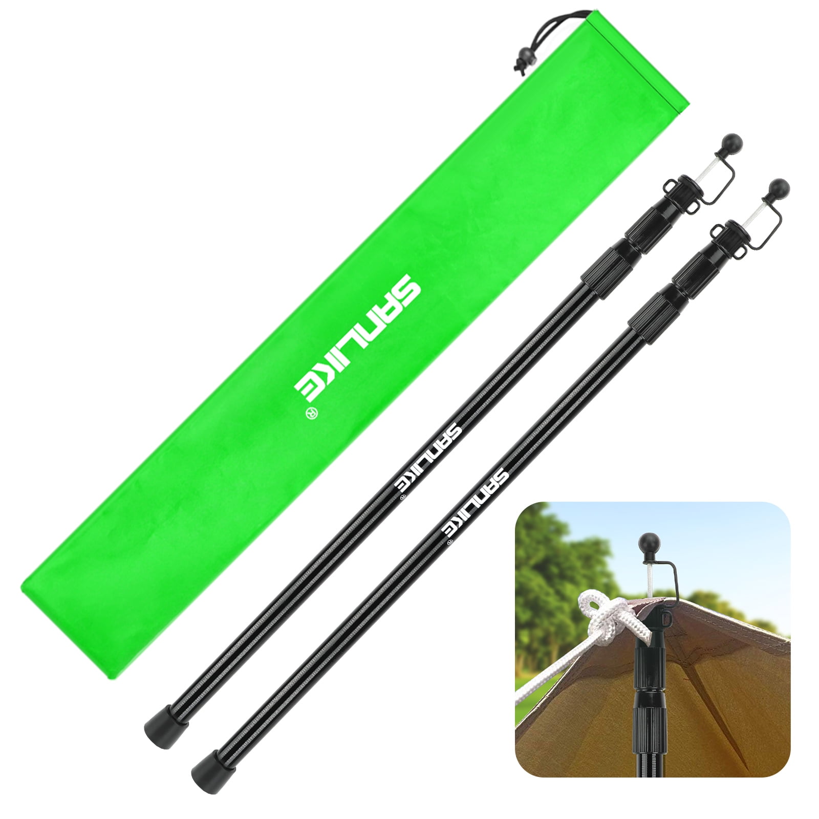 SANLIKE Adjustable Telescoping Camping Poles, 93in Heavy Duty ...