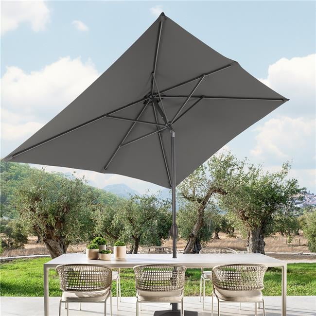 SANLUCE JU-310-GY 69FT Rectangular Patio Umbrella with UV Protection ...