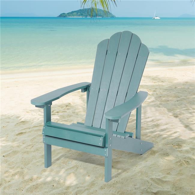 SANLUCE UN-SM-37-LB Lake Blue Weather Resistant Plastic Adirondack ...