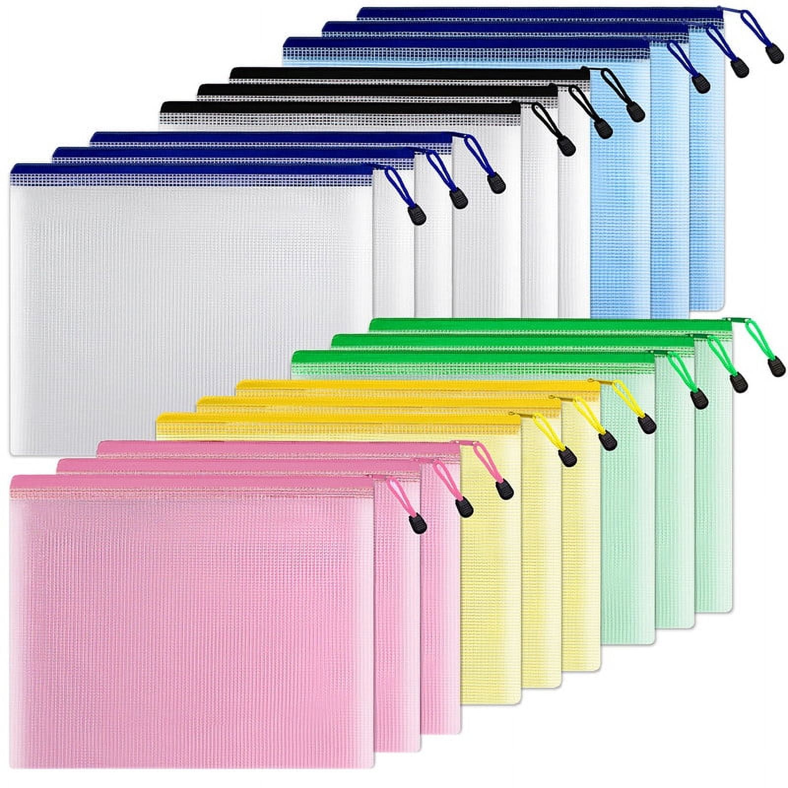 SANMADROLA 18pcs Mesh Zipper Pouch, Waterproof Zipper Bags, Puzzle Bag ...