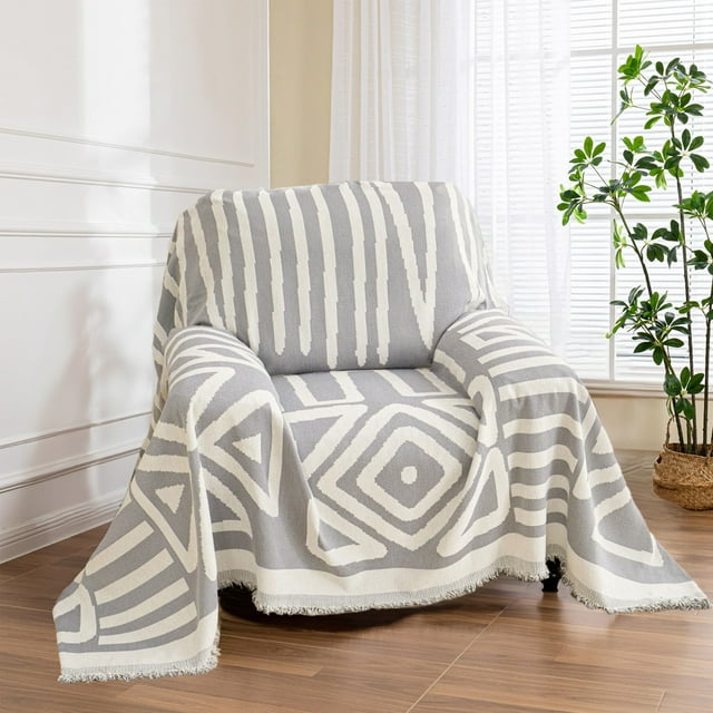 SANMADROLA Boho Couch Cover Armchair Couch Cover, Sectional Sofa Cover ...