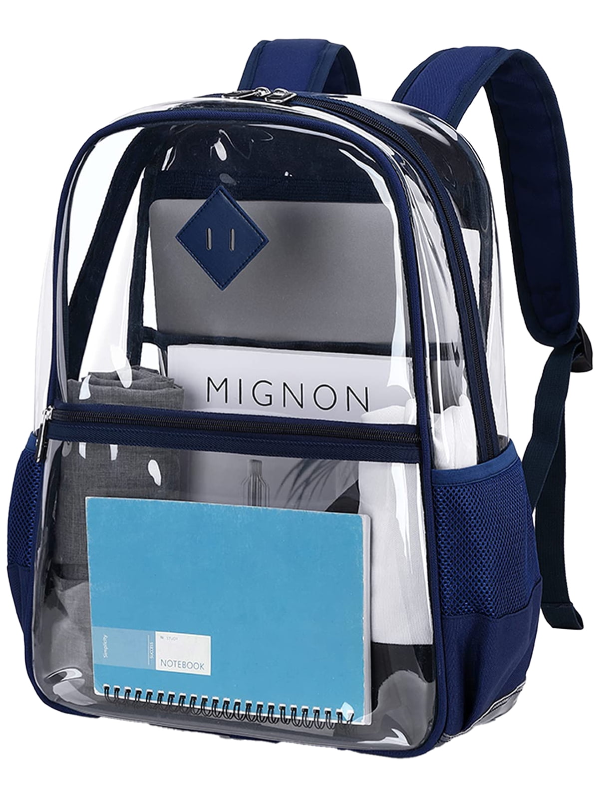 SANMADROLA Clear Backpack Heavy Duty, PVC See Through Book Bag for ...