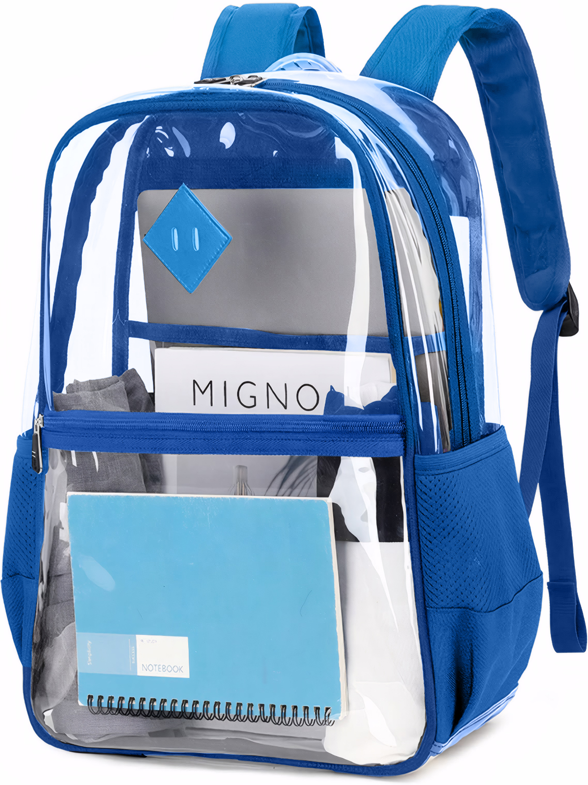 SANMADROLA Clear Backpack Heavy Duty, PVC See Through Book Bag for ...