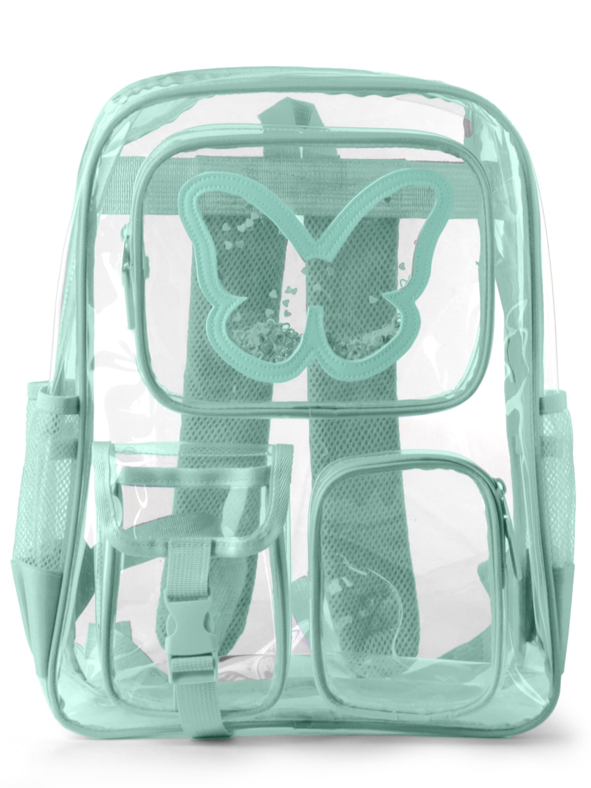 SANMADROLA Clear Backpack Heavy Duty Transparent Bookbag Teen Girlish ...
