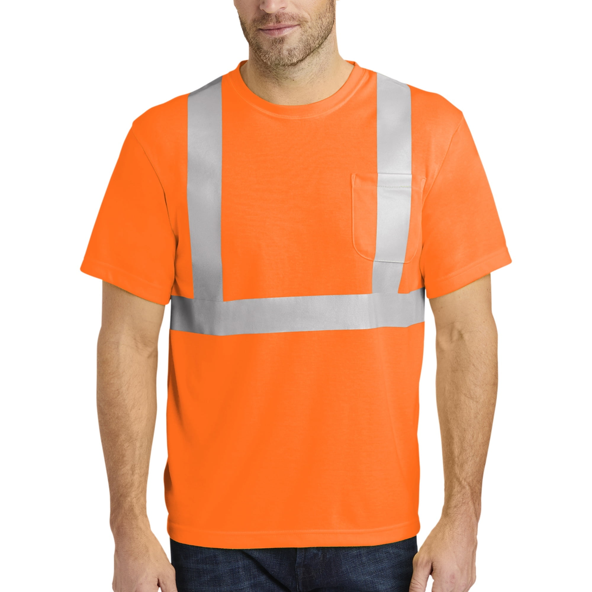 SANMAR High Visibility Short Sleeve T Shirts for Men Hi-Vis Cornerstone ...