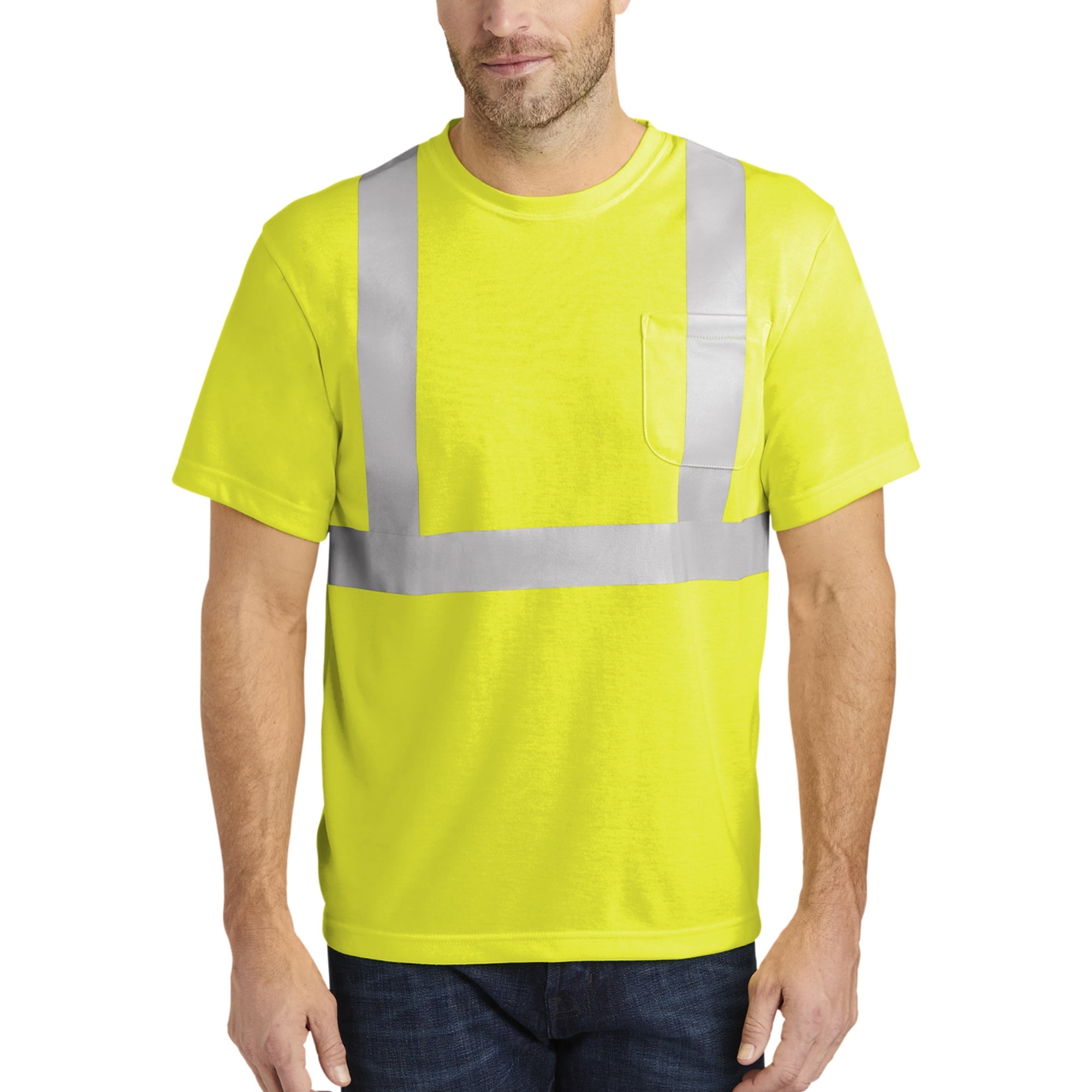 SANMAR High Visibility Short Sleeve T Shirts for Men Hi-Vis Cornerstone ...
