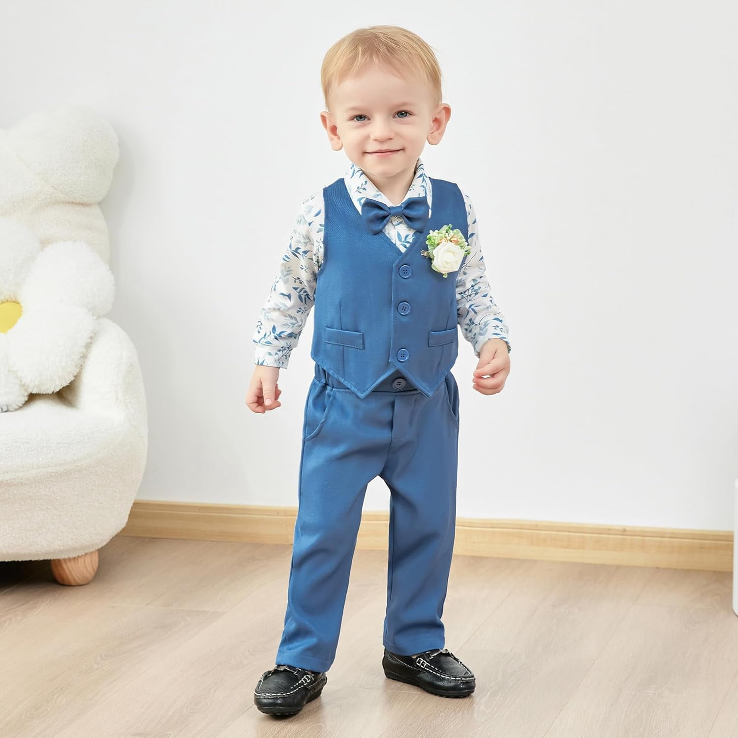 SANMIO Baby Boy Clothes Suits Infant Gentleman Outfit Collared Dress ...