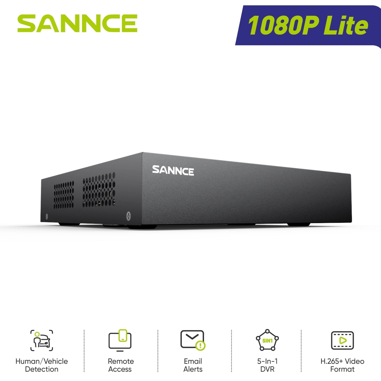 SANNCE 8 Channel 5-in-1 Security DVR, 1080P Recording, Motion Alerts ...