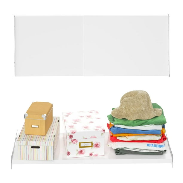 SANNO Expandable Shelf Adjustable Shelves Traceless Adhesive Hanging ...