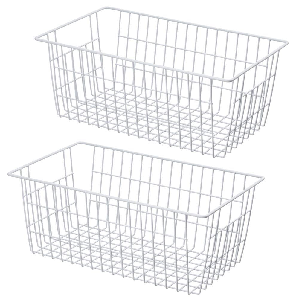 "SANNO Large Wire Storage Baskets, Farmhouse Metal Basket for Kitchen ...