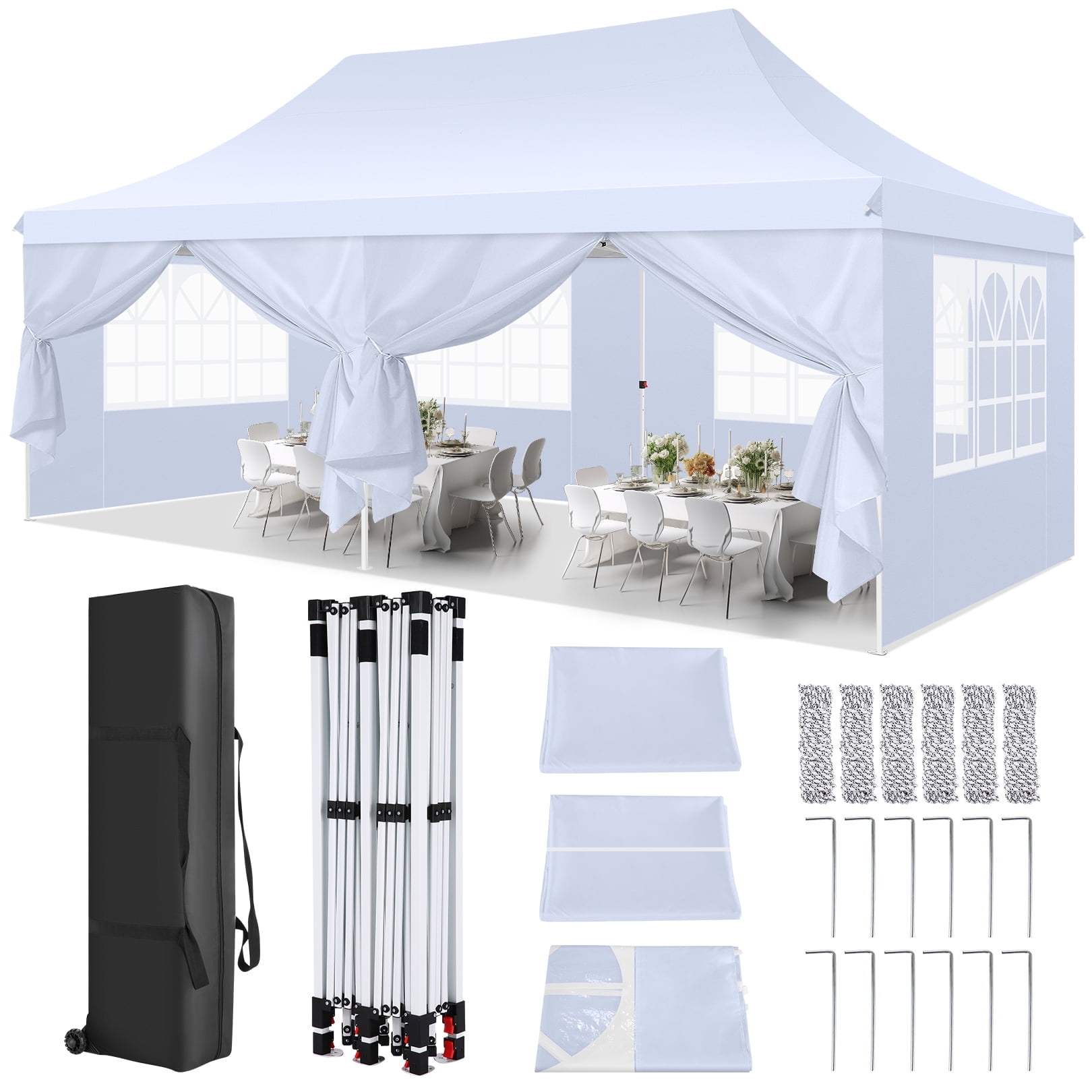 COBIZI 10x20 EZ Pop Up Canopy Tent Party Tent Outdoor Event Protable ...