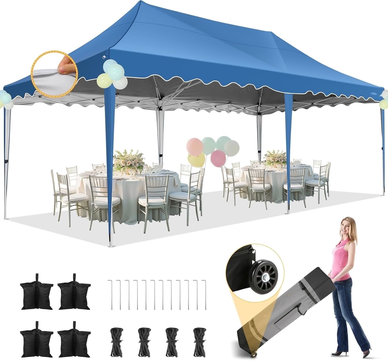 SANOPY Heavy Duty Canopy Tent, 10' x 20', Waterproof, Adjustable ...