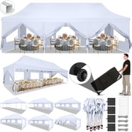 Zenova 10'x20' Pop up Canopy Tents with 6 Sidewalls Portable Folding ...