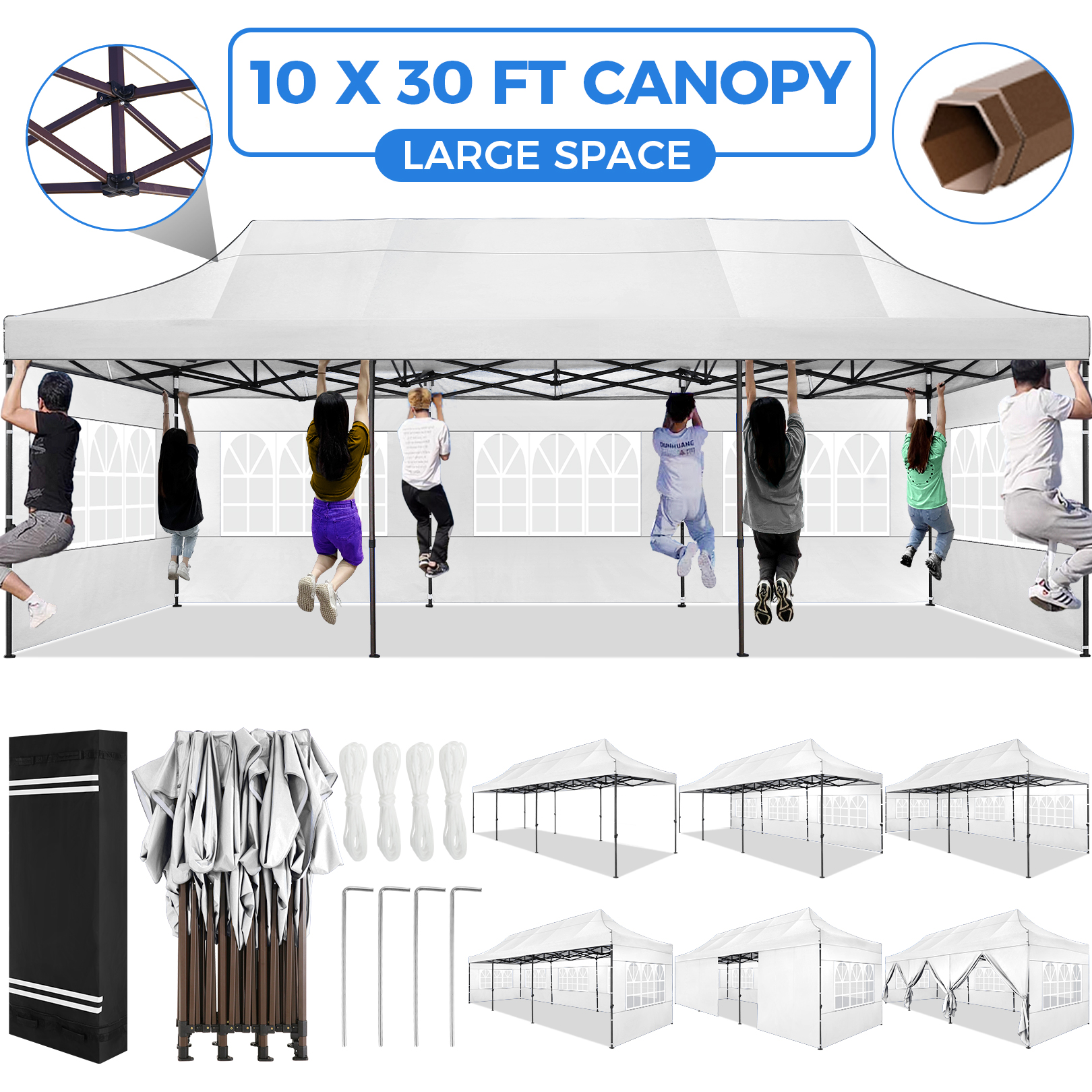 10' x 20' Heavy Duty Pop Up Canopy Tent Outdoor Party Commercial ...