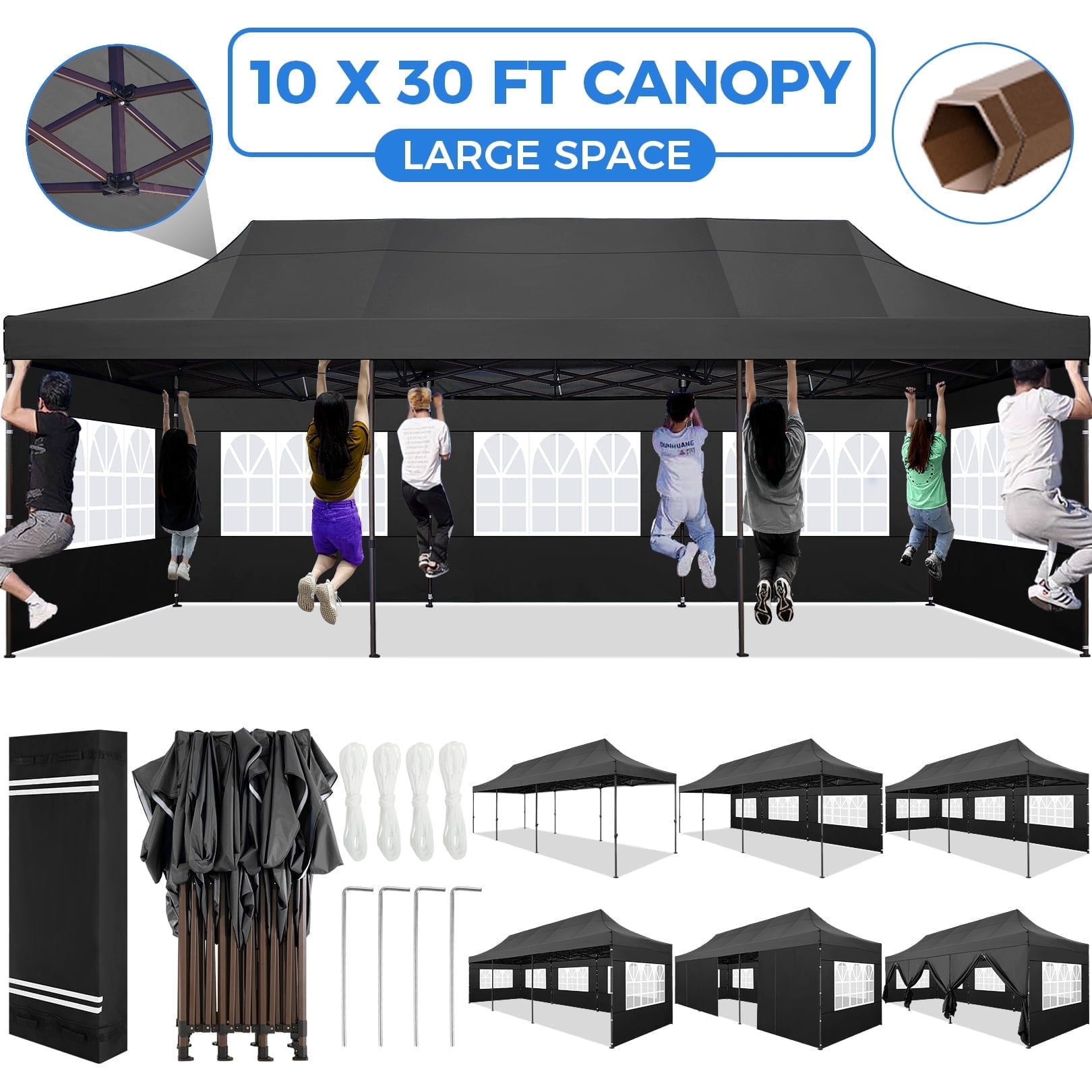 SANOPY 10'x10' EZ Pop Up Canopy Tent Outdoor Party Instant Shelter ...