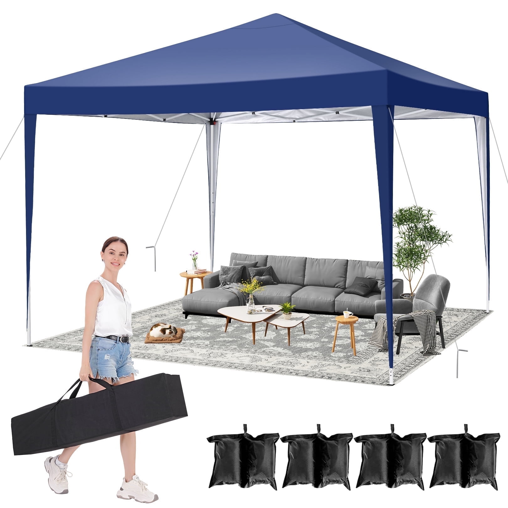 SANOPY 10' x 10' Outdoor Canopy Party Tent EZ Pop Up Canopy Commercial ...