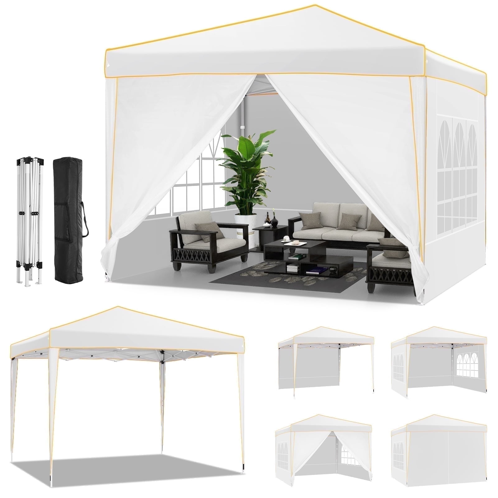 SANOPY 10' x 10' Pop up Canopy, UV and Rain Resistant Canopy Shelter ...
