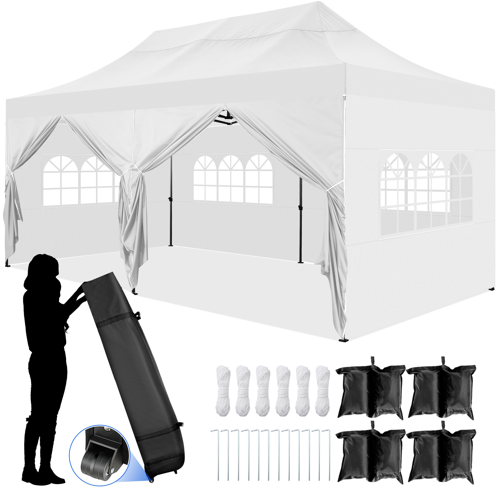 Delta Canopies 40'x20' PVC Marquee Fire Retardant Party Tent Wedding ...