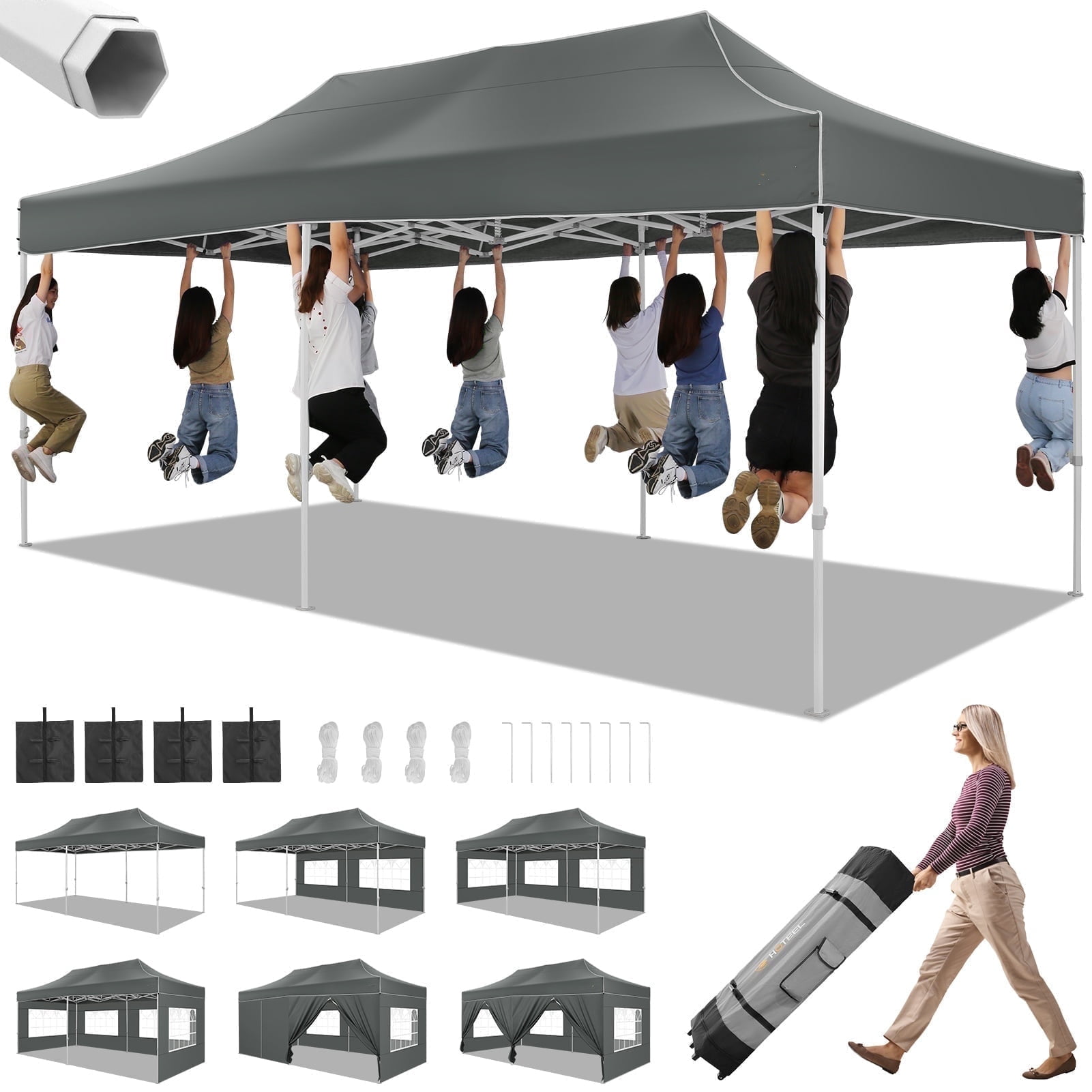 SANOPY 10'x20' Heavy Duty Pop up Canopy Tent for Events & Weddings ...