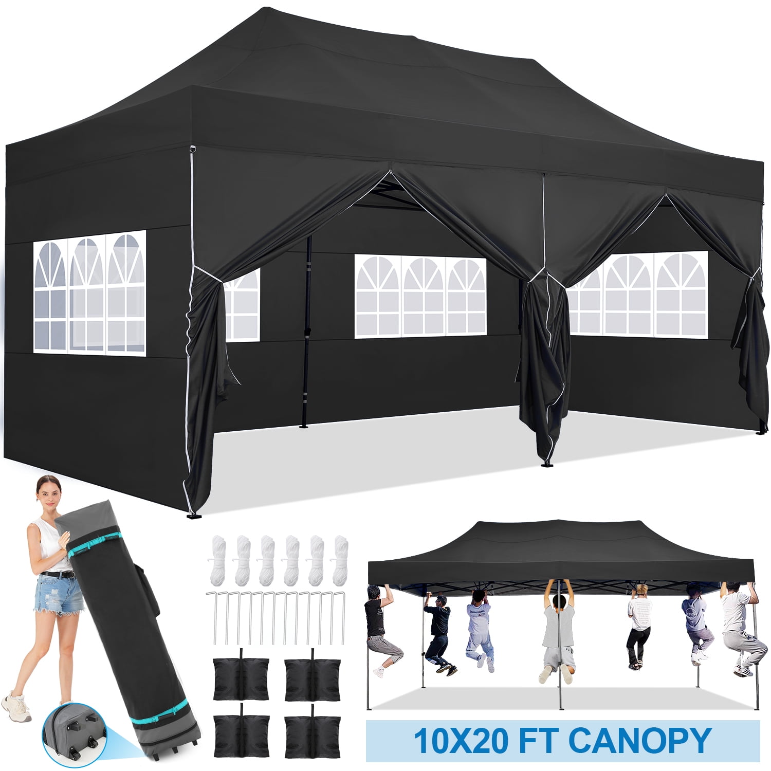 SANOPY 10' x 20' EZ Pop Up Canopy Tent Party Tent Outdoor Event Instant ...