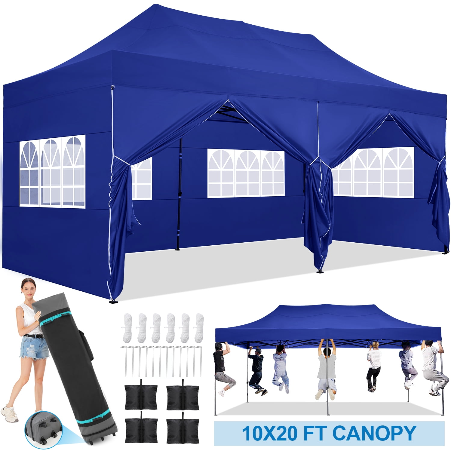 SANOPY 10'x20' Pop Up Canopy Waterproof Folding Tent Outdoor Easy Set ...