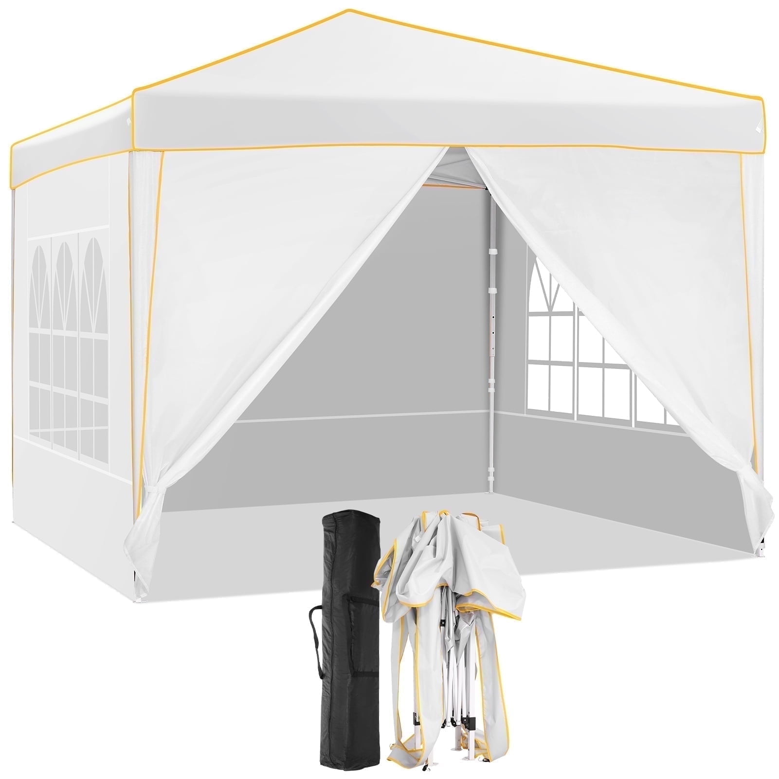 SANOPY 10x10 ft Commercial Pop up Canopy Tent with 4 Sidewalls, Carry ...
