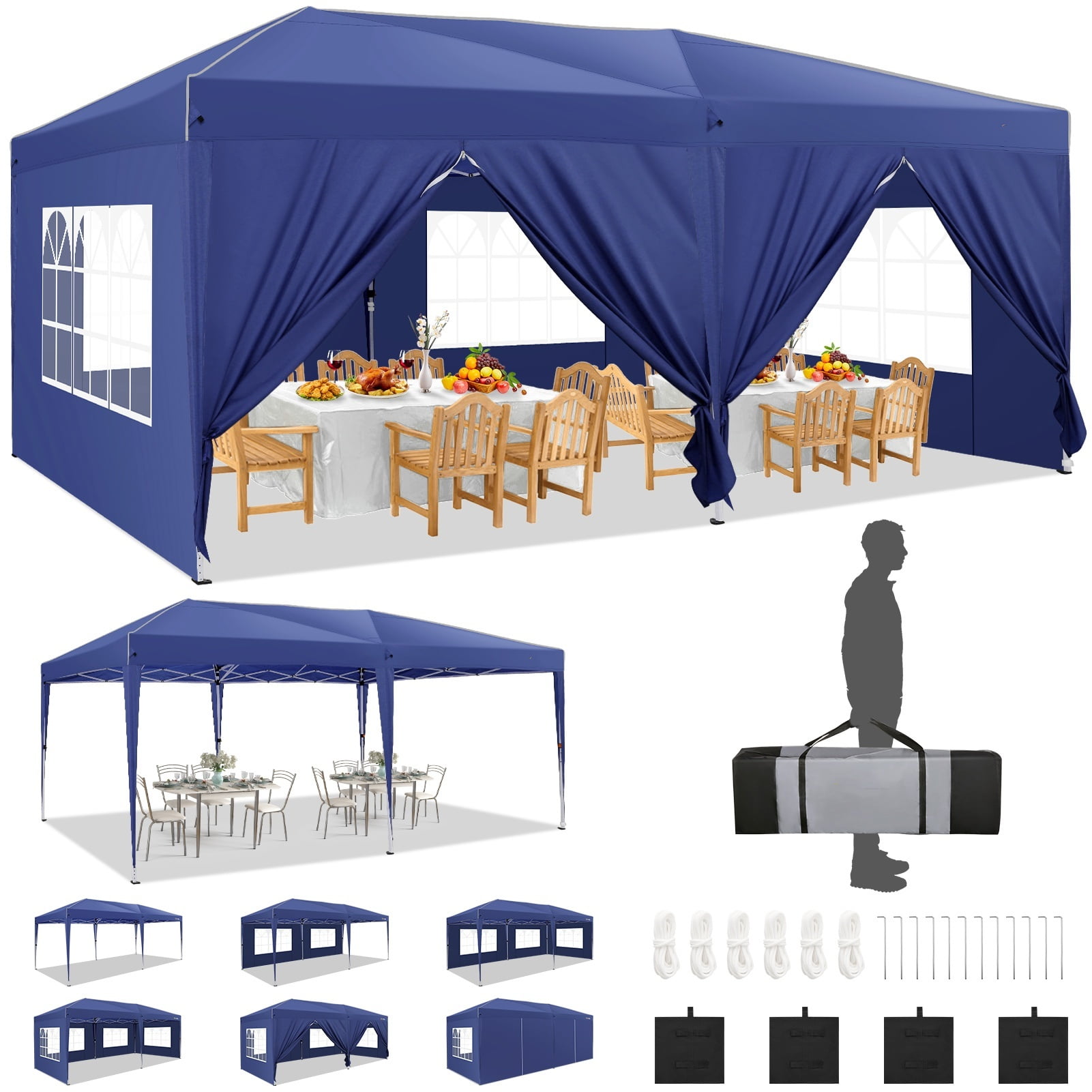 SANOPY 10x20 Canopy with Sidewalls, Outdoor Tents for Parties ...