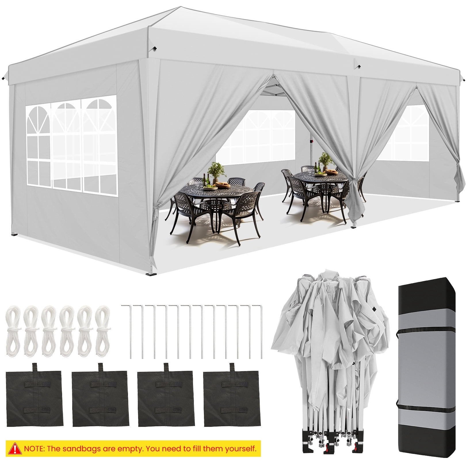 SANOPY 10x20 Canopy with Sidewalls, Outdoor Tents for Parties ...