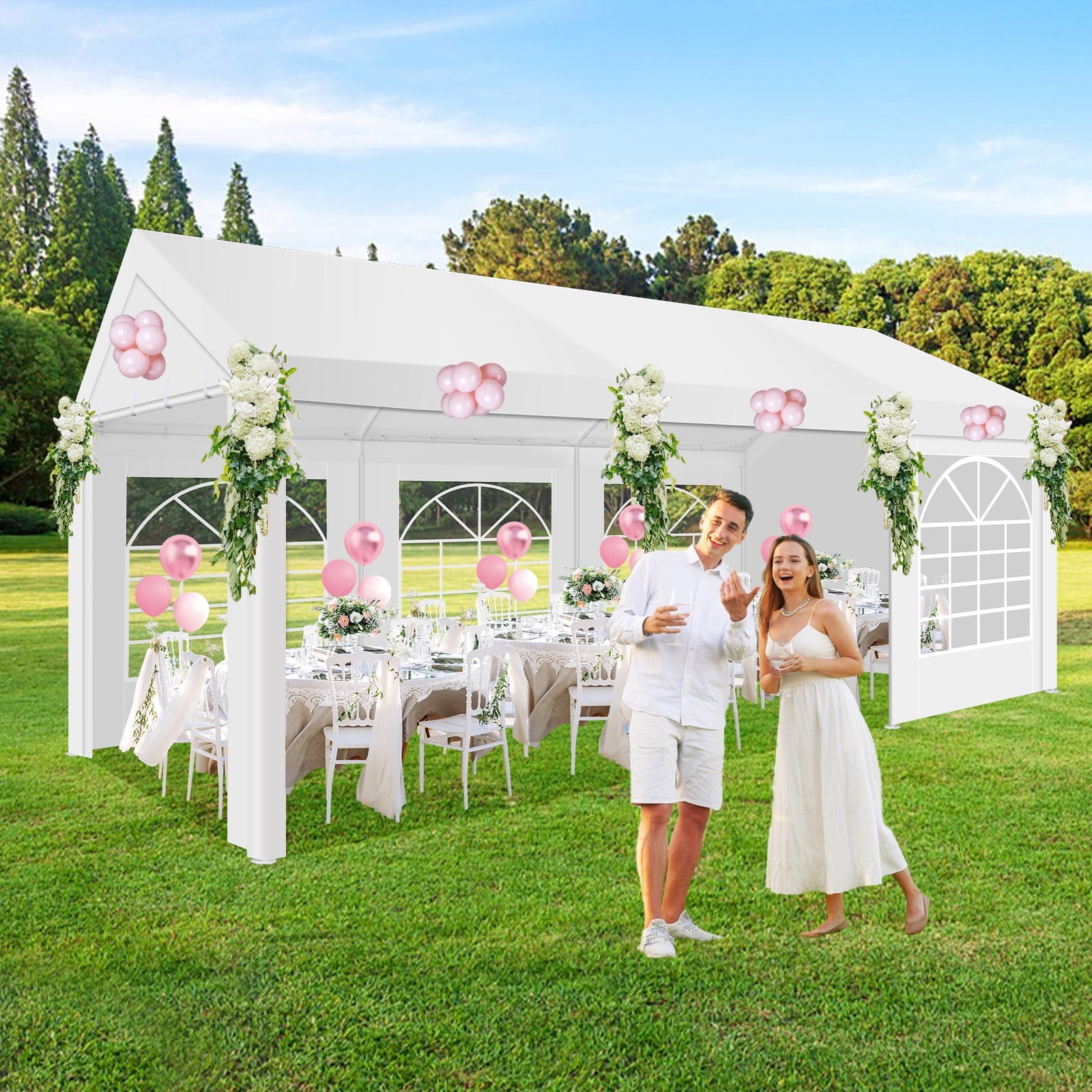 SANOPY 10x20ft Carport Heavy Duty Canopy Tent with Removable Sidewalls ...