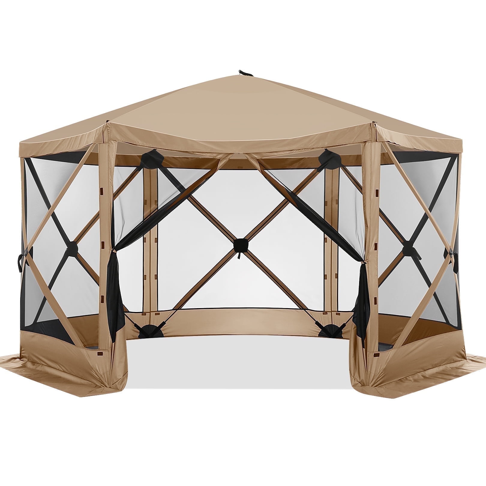 SANOPY 12'x12' Pop-up Gazebo with 6 Sides Mosquito Netting for Backyard ...