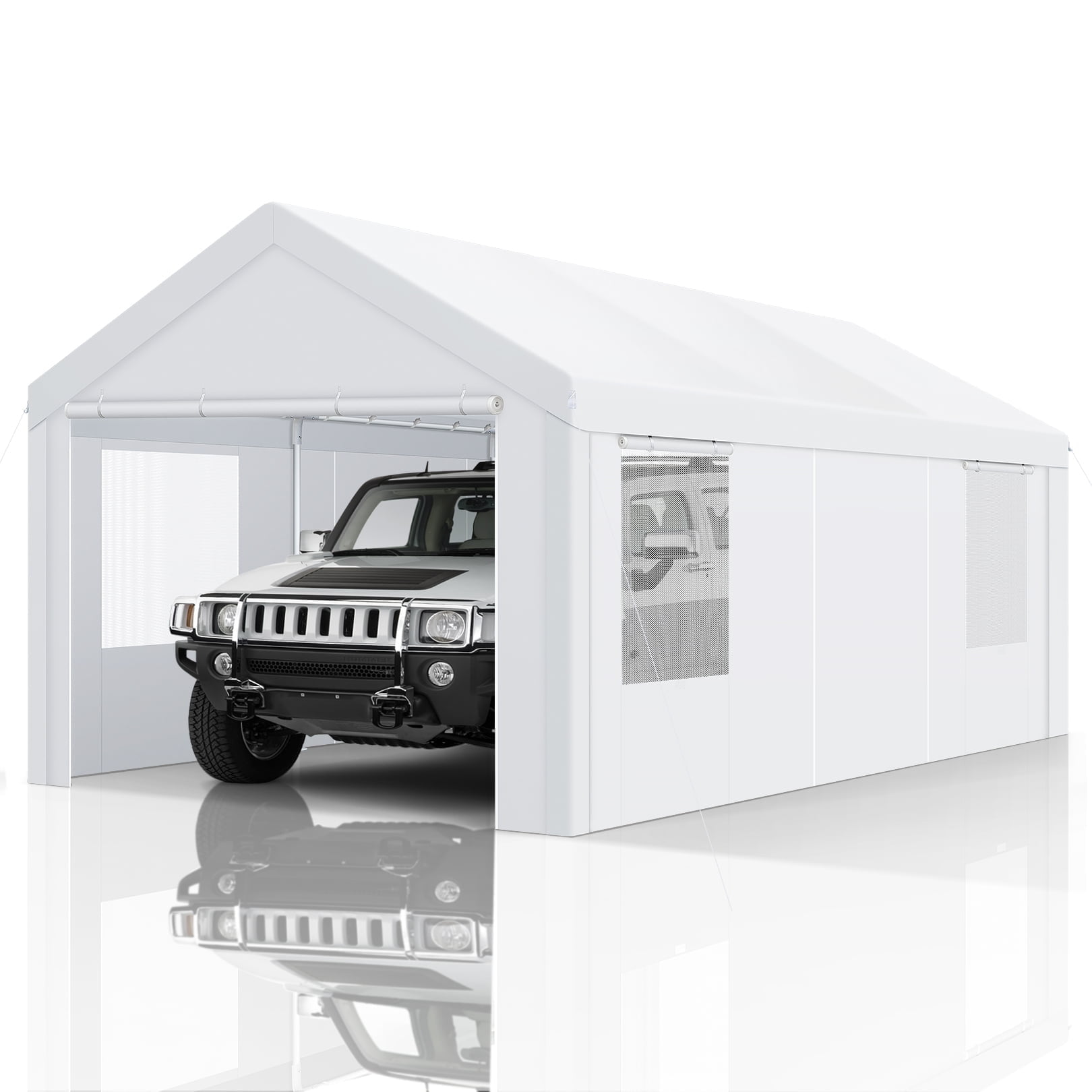 SANOPY 12'x20' Heavy Duty Carport with Ventilated Windows & Removable ...