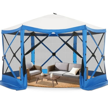 MCombo 4-Sided Gazebo Portable Pop Up Tent Canopy, Shelter Hub Screen ...