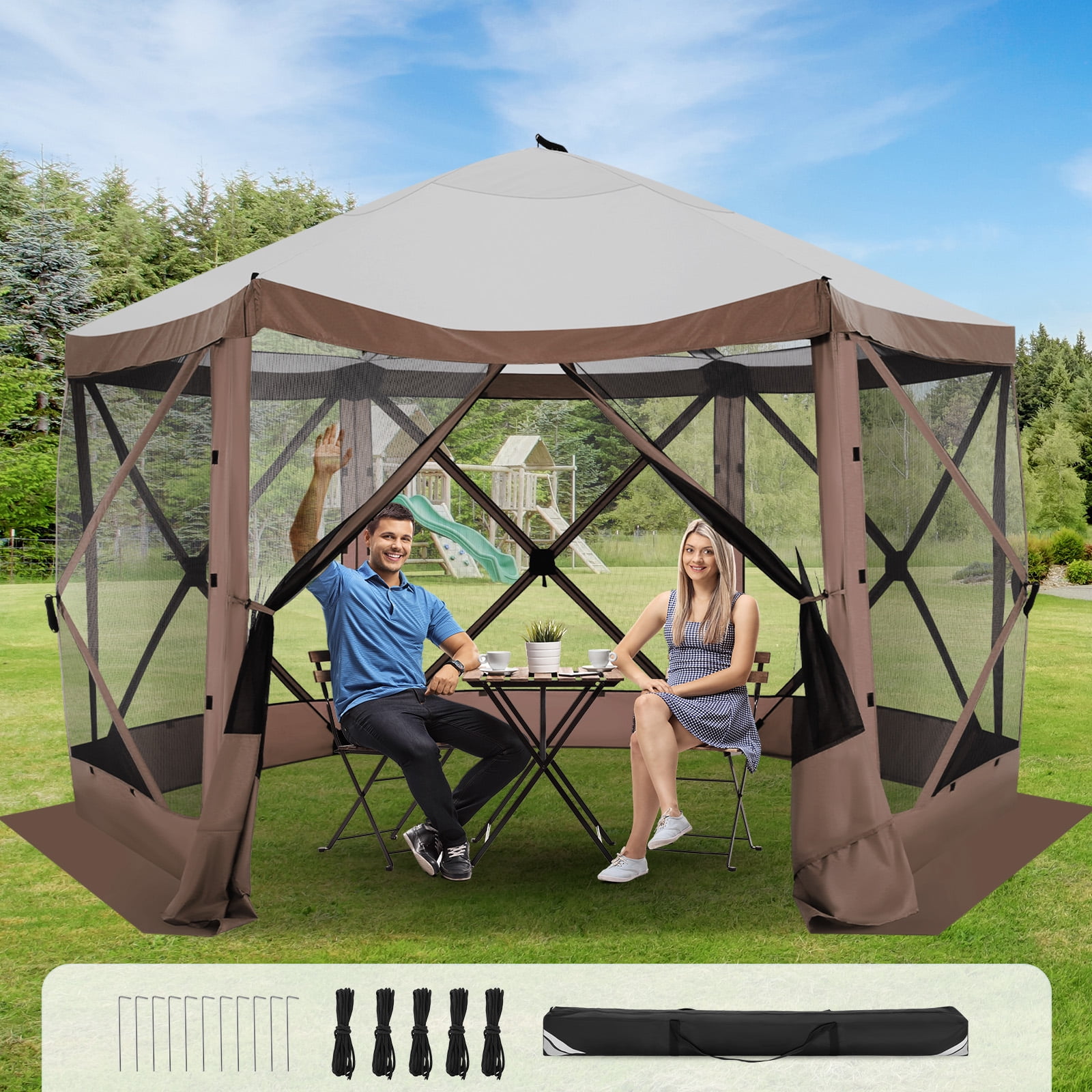 SANOPY 12x12 Pop-Up Canopy Tent - Outdoor Gazebo, Waterproof/UV ...
