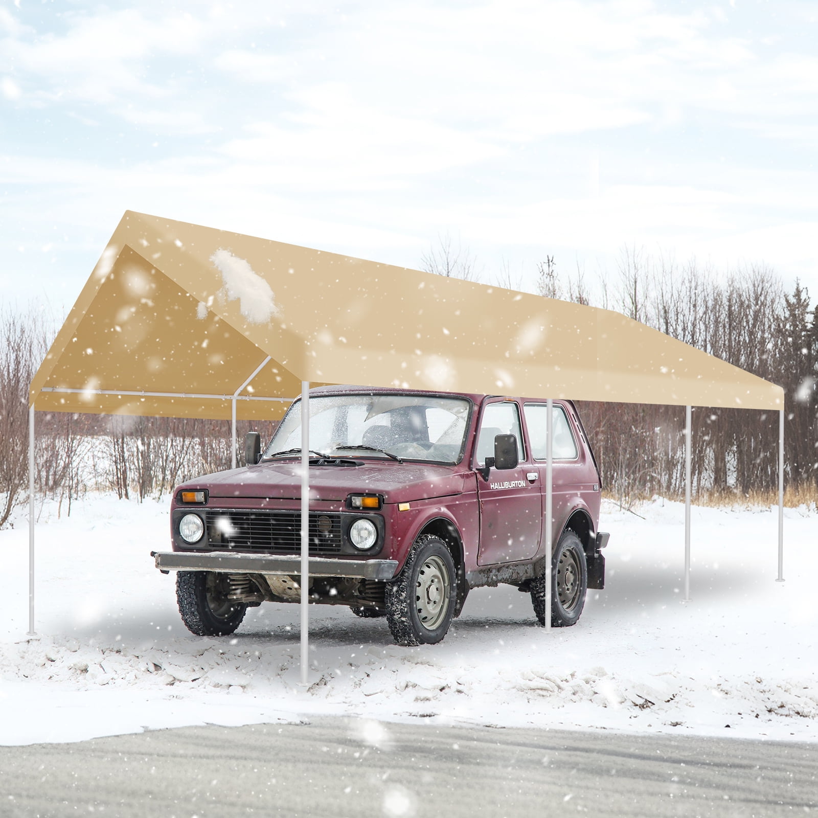 SANOPY 12x20ft Carport Heavy Duty, Portable Car Garage with Built-in ...